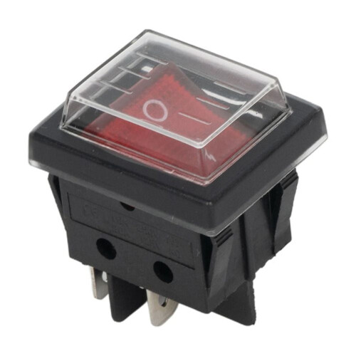 HARFELL RED 2 Position 4 Pin Rocker Switch ON OFF 16A 250VAC 20A 125VAC ...