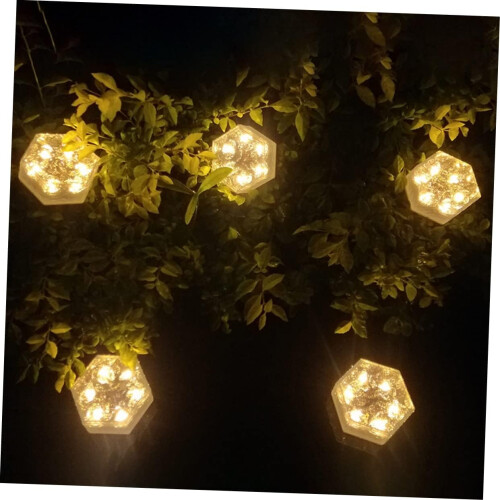 Solar Brick Lights Outdoor LED Pathway Lighting Waterproof Warm White ...