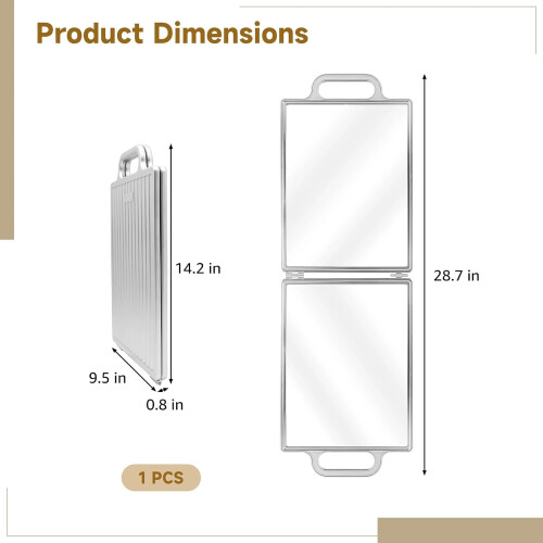 Full Length Folding Mirror with Handle for Travel, Dance, Home Gym and ...