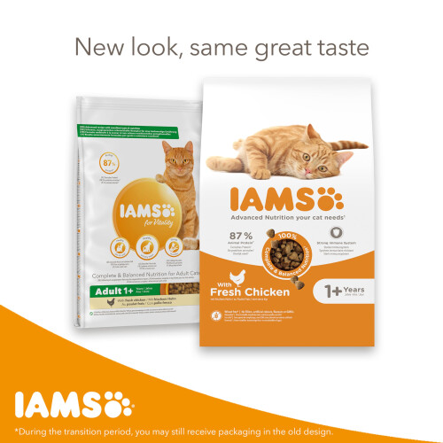 IAMS Adult Complete Dry Cat Food Chicken 3kg - Supports Strong Immune ...
