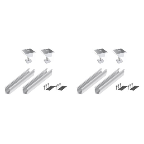 4X Solar Panel Mount Bracket Rails Clamp Fastening Module Mount ...