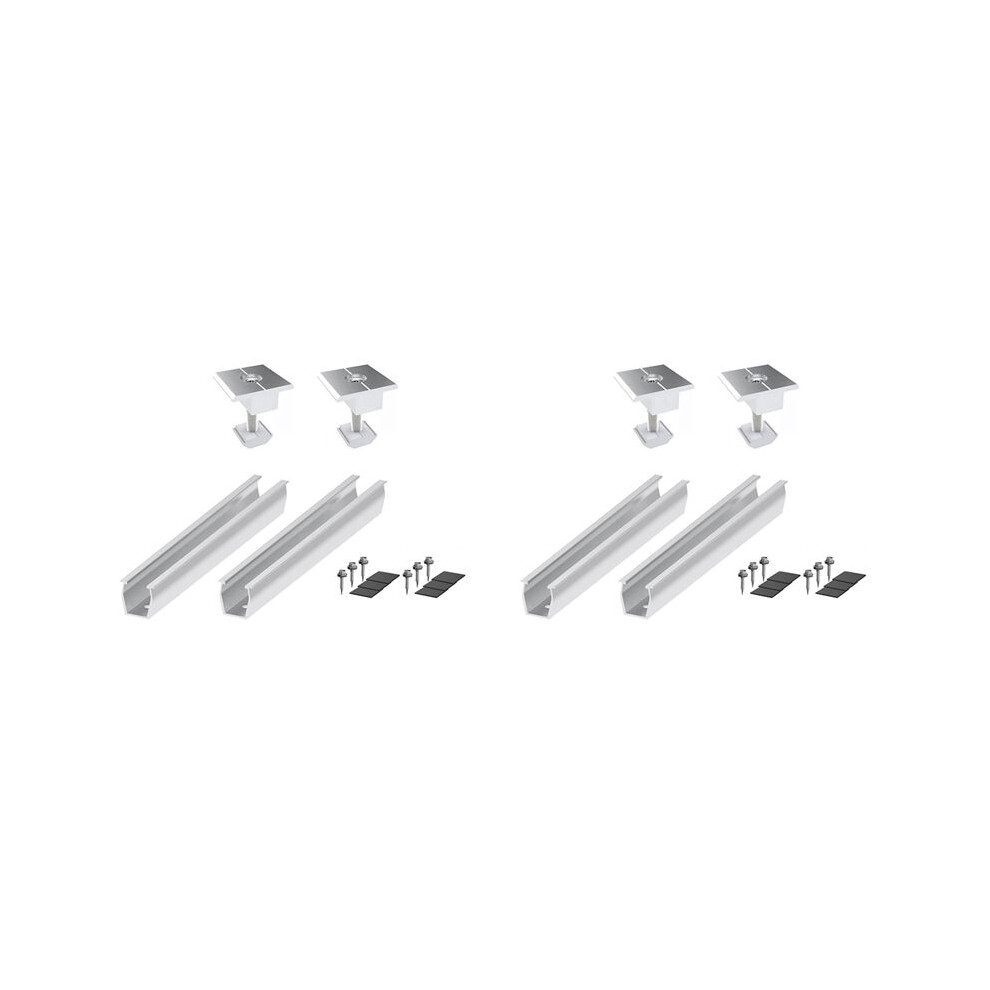 4X Solar Panel Mount Bracket Rails Clamp Fastening Module Mount ...