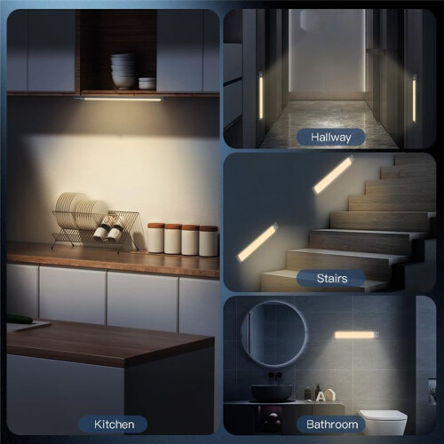 Luces LED con Sensor de Movimiento Debajo del Gabinete, Lámpara de ...