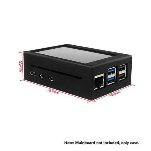 For Raspberry Pi 5 Metal Case Shell for 3.5 Inch Display Screen ...