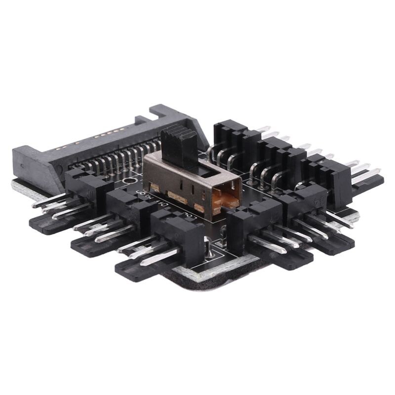 3X Multi-Weg Splitter Kühler Lüfter Hub PC Computer 1 zu 8 3pin 12 V ...