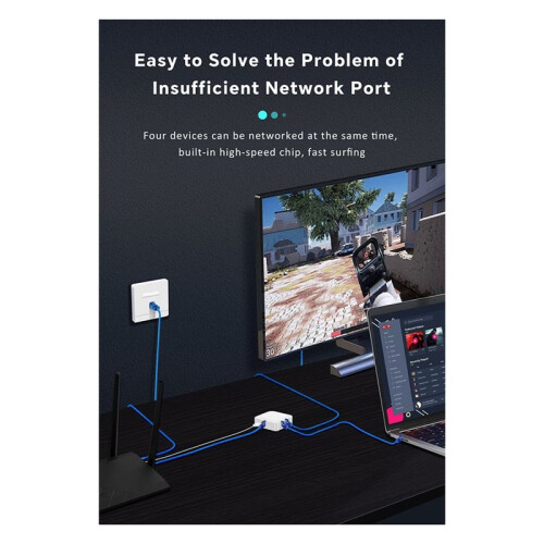 Universal Network Cable Extension Ethernet Splitter High Speed Usb C ...