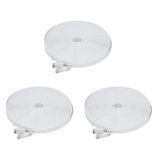 3X Cable Ethernet Cat 6 de 30 Metros (100 Pies), Cables de Conexión LAN ...