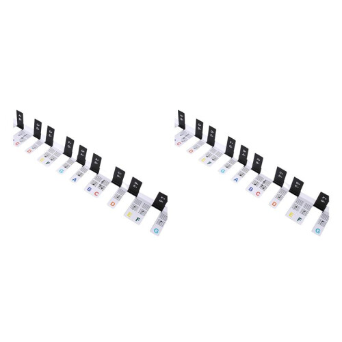 4 PCS 88 Keys Removable Piano KEY Labels Piano Keyboard Stickers Piano ...