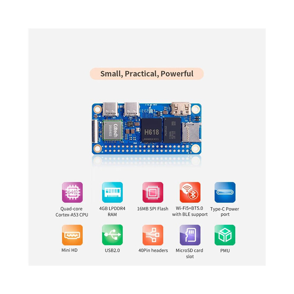 FüR Orange Pi Zero 2W Entwicklungsboard 2G RAM + KüHlköRper DDR4 -PC ...