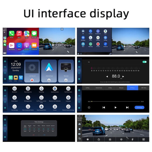 10.26IN Car Touch Screen Carplay Android Auto with Backup Camera, 4K ...