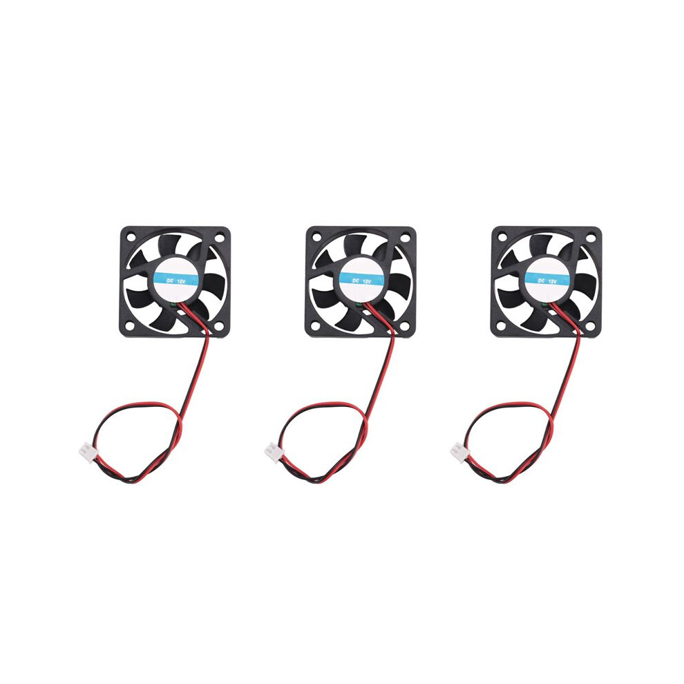 3pcs 50mm x 50mm x 10mm 5010 12V 0.1A 2Pin Brushless Cooling Fan on OnBuy