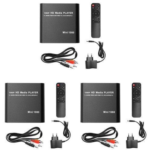3X Lecteur Multimédia MKV H.264 HDD Full HD 1080P USB Media Player avec ...