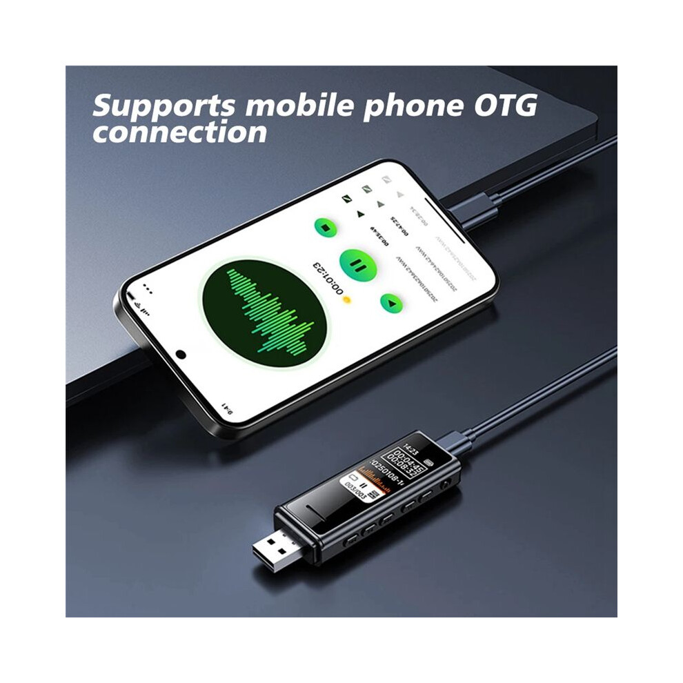 Pocket Voice Activated Recorder Back Clip MP3 Music Player Professional ...