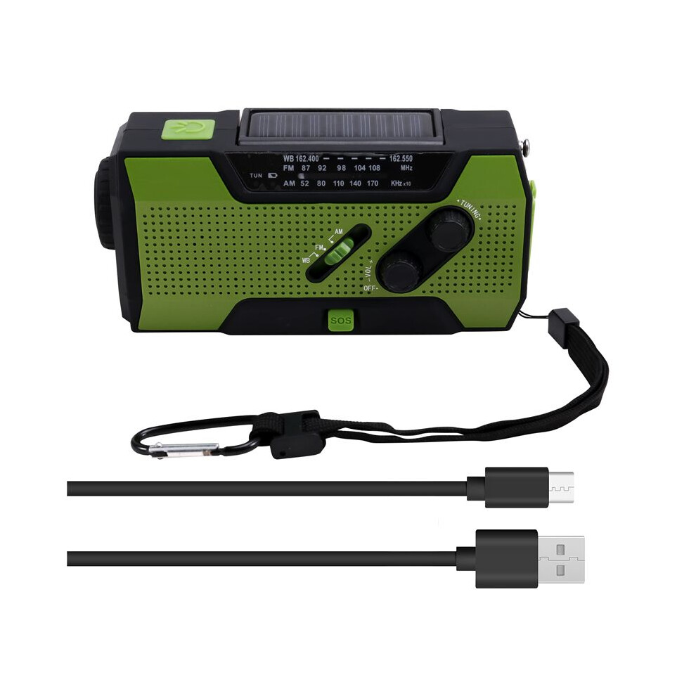 Emergency Weather Radio Hand Crank Portable Solar Charging with AM/FM ...