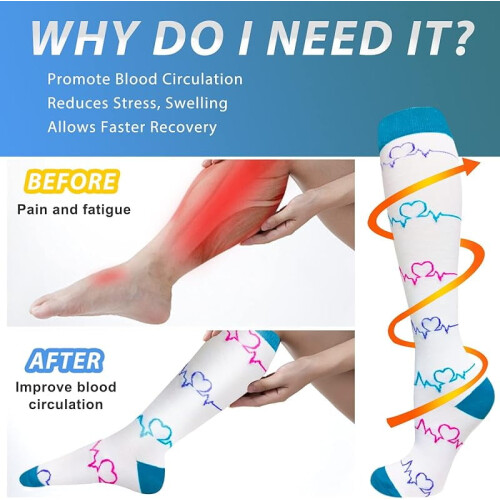 Chaussettes de compression médicales pour femmes et hommes, chaussettes ...