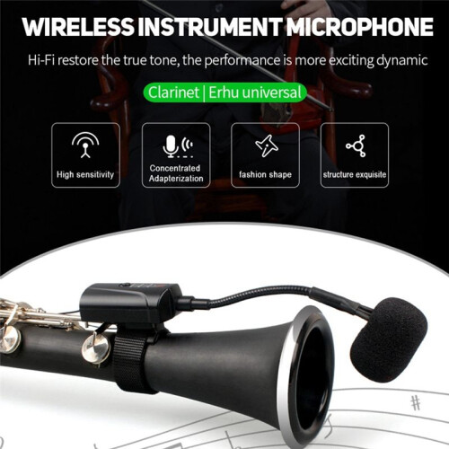 ACEMIC DT-5 Wireless Flute Microphone Signal Stable Sound Long ...