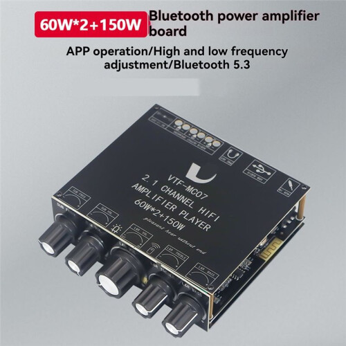 2x60W+150W Subwoofer 5.3 Power Amplifier Board USB Sound Card 2.1 ...