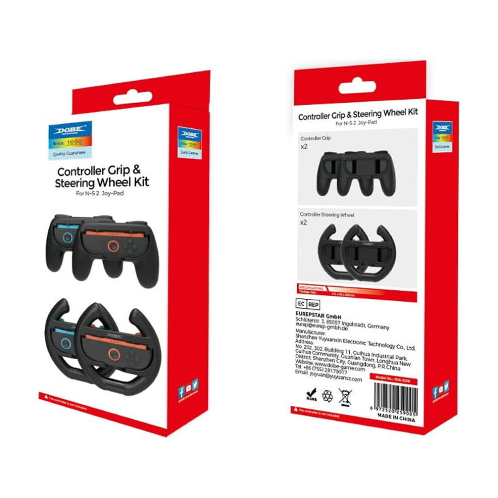 Switch2Joy-Con Rennlenkrad- und Griffset (4-teilig) on OnBuy