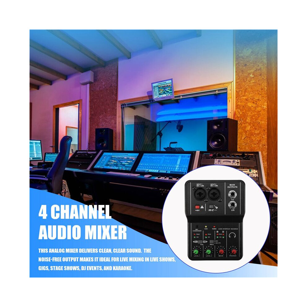 TEYUN Q-12 Sound Card Audio Mixer Sound Board Console Desk System ...