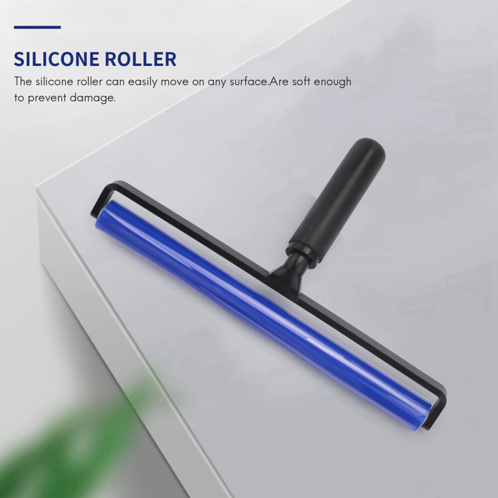 12 Inch Wide Glue Silicone Soft Rubber Pasting Roller Squeegee Rolling ...
