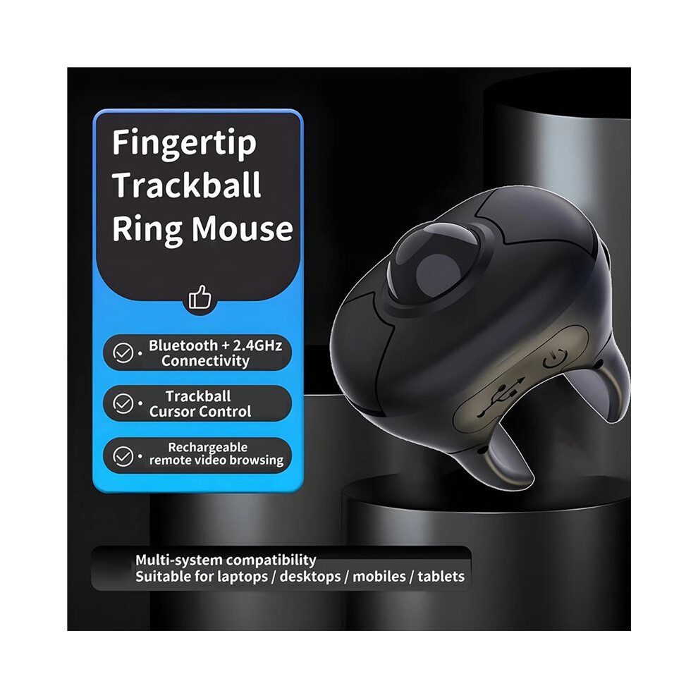 Trackball Finger Mouse 2.4G+ Wireless Remote Control Mice for Short ...