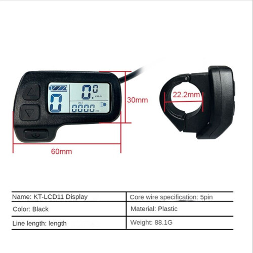Elektrische Fiets Display KT-LCD11 5Pin Display met SM Plug ...
