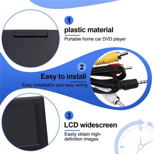 9.8 Pouces Portable Maison Voiture Lecteur Dvd Vcd Cd Jeu Lecteur Tv ...
