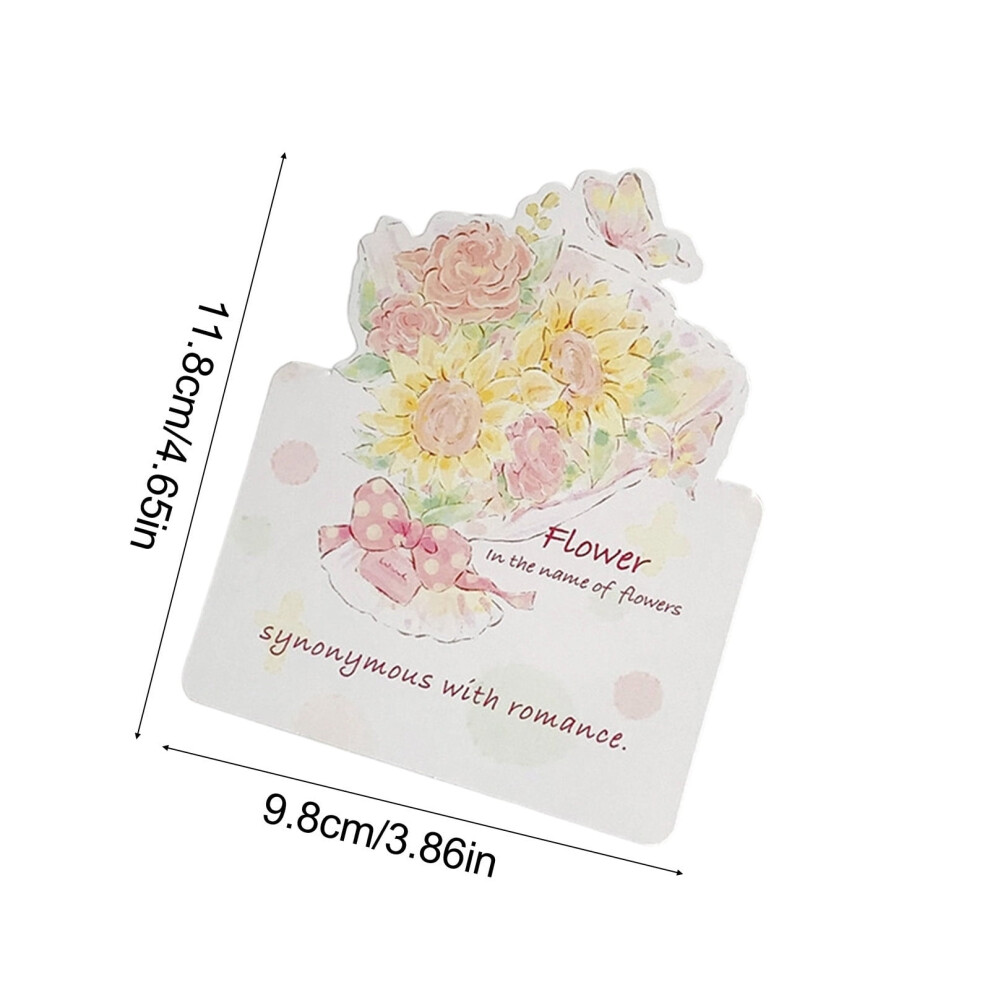 Carte de vœux avec bouquet de fleurs en trois dimensions, carte de ...