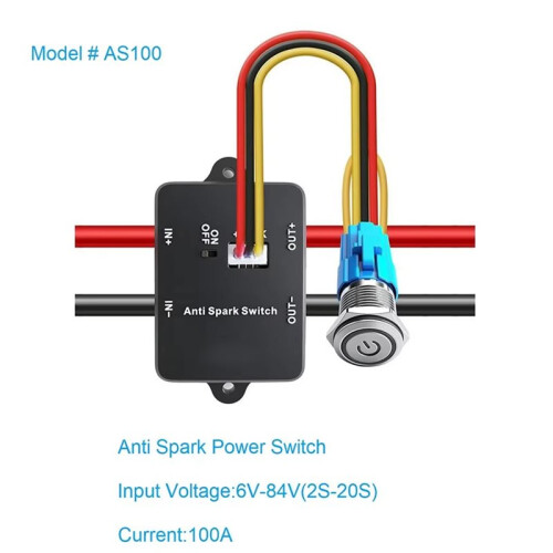 AS100 Anti Spark Power 100A 84V - XT90 Connector for ESC Electric ...