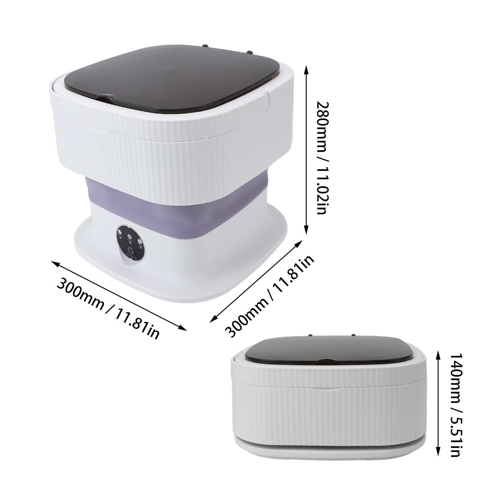 Machine à laver portable violette 300x300x280mm on OnBuy