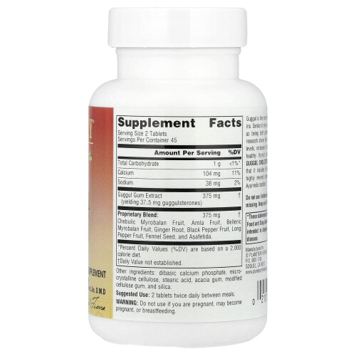 Planetary Herbals, Guggul Cholesterol Compound, 375 mg, 90 Tablets on OnBuy