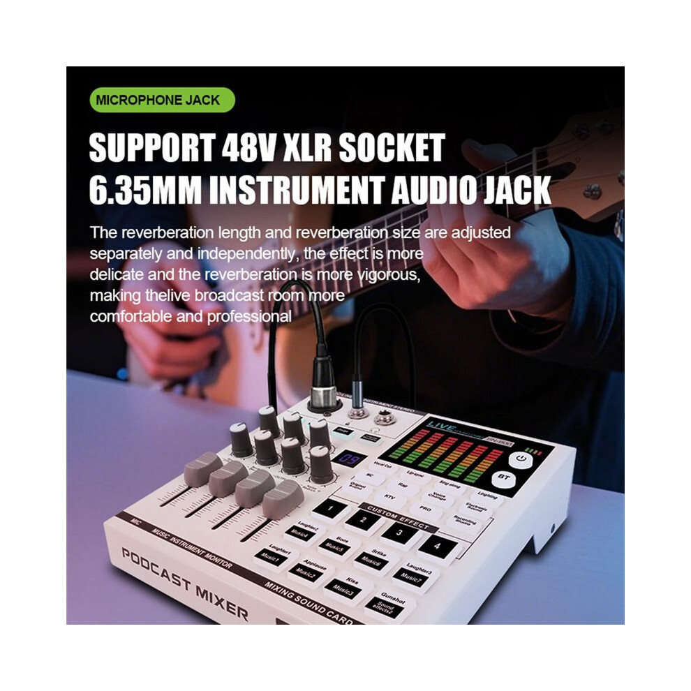 Audio Interface Mixer Sound Card, DSP Studio Recording Live Sound Card ...