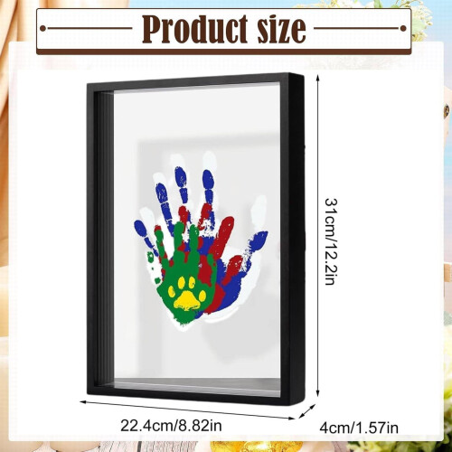 Family Handprint Kit – DIY Baby Hand & Footprint Wooden Frame, Keepsake ...