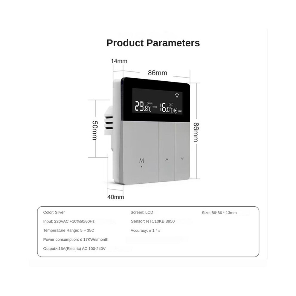 3X AVATTO Tuya WiFi Thermostat Intelligent ContrôLeur de TempéRature ...