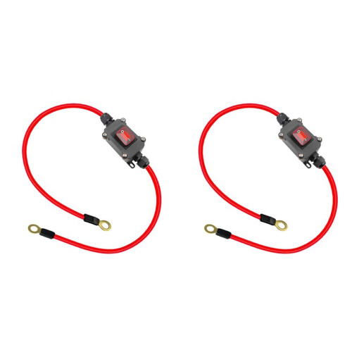 2X DC12V Inline Wire DC12-24V DPST Dual Side Wiring 25A IP65 with /Off ...