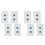 12 Pieces 2 Port Ethernet Wall Plate, RJ45 Cat6 Female to Female Jack ...