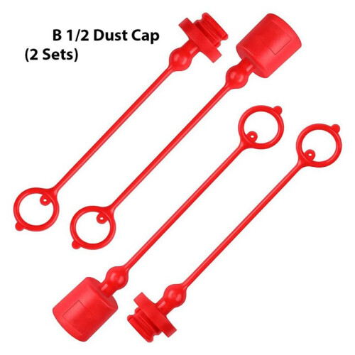 2set ISO-B 1/2 Hydraulic Quick Coupler Male Dust Cap and Female Plug ...