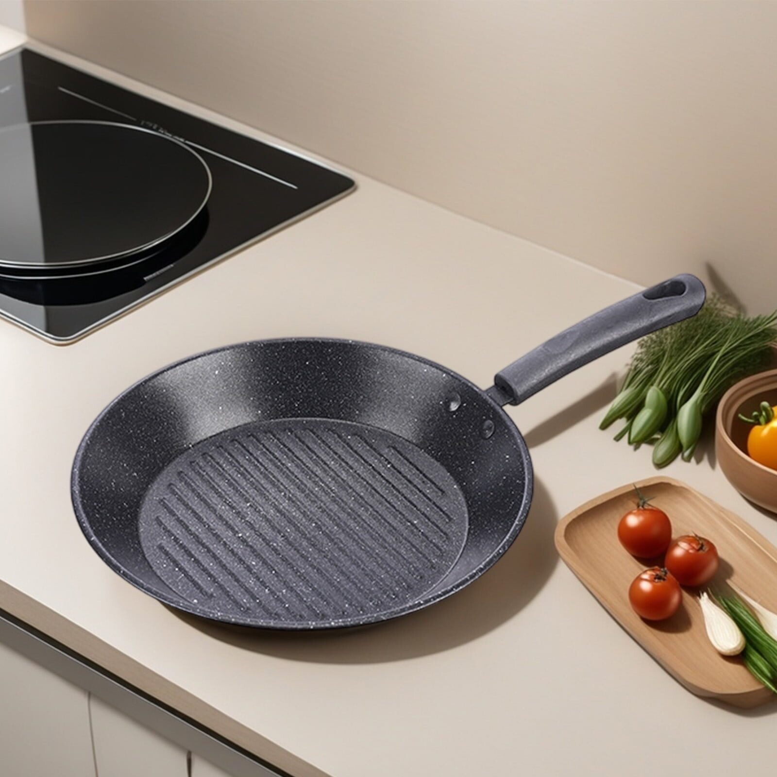 12 Inch Cast Iron Skillet with Long Cool-Touch Handle-Pre-Seasoned for ...