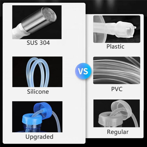 Silicone Water Pump Hose and Weight Block Set for 5 Gallon Water Bottle ...