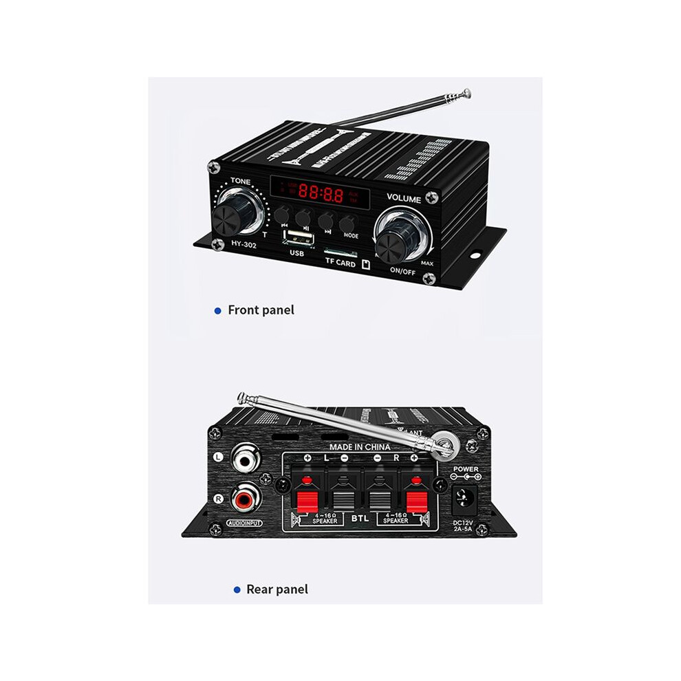 2X New Digital Amplifier 12V Home Car 2 Channel HIFI Sound Speaker FM ...