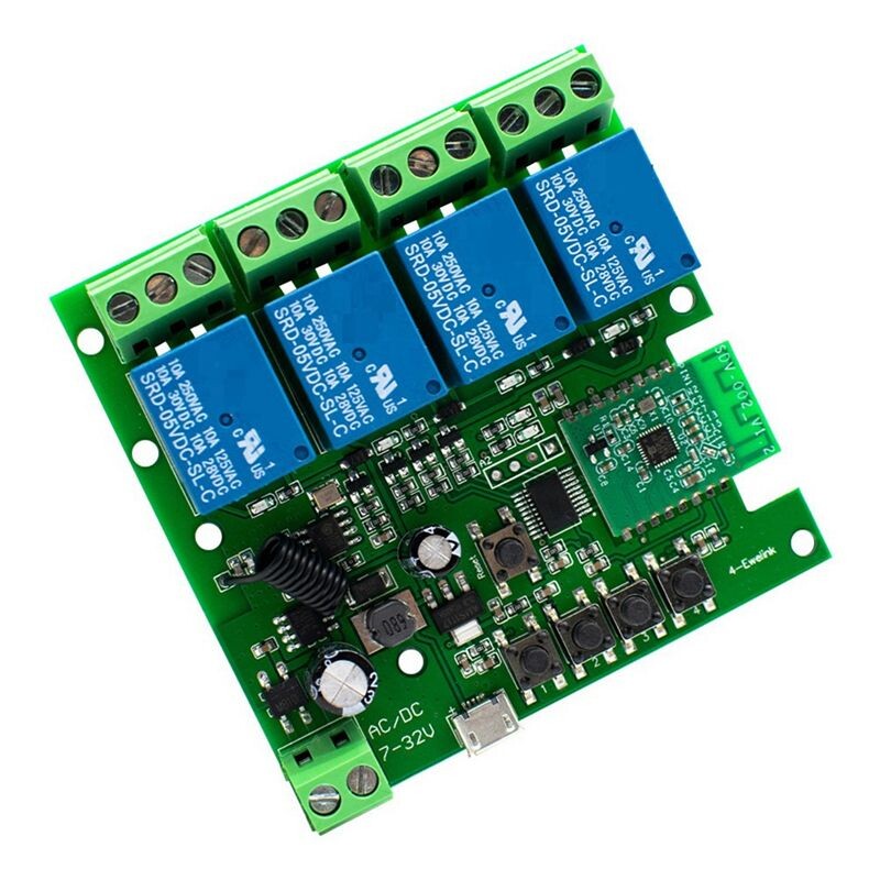 EWeLink APP WiFi RF Controller Module 4 Canali Wifi Relay AC 7-32V ...
