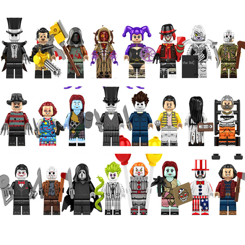 24pcs Fit Lego Halloween Jack Jason Attack Yellow Cloak Master Jimmu ...