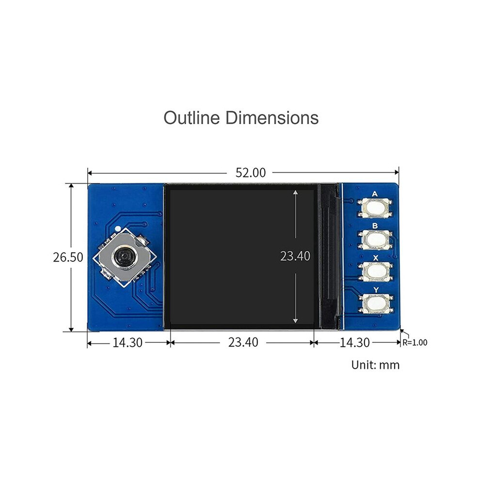 Waveshare 2X 1.3 Inch LCD Display for Raspberry Pi , IPS Screen Display ...