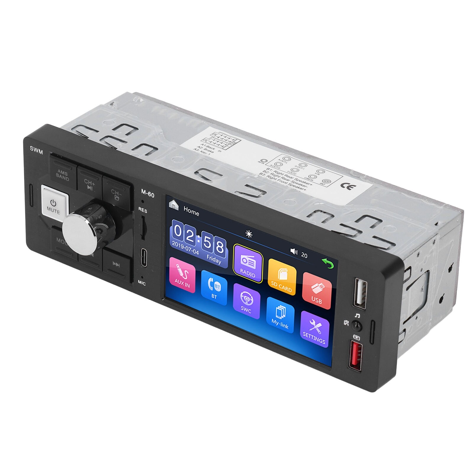 FM-Radio-Empfänger, Autoradio mit Touchscreen, Bluetooth-Audio ...