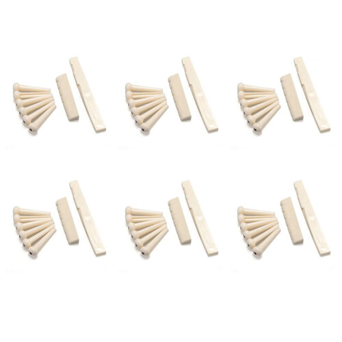 36 Bridge Pins + Saddle + Bridge Saddle Bone / Bone Acoustic Guitar ...
