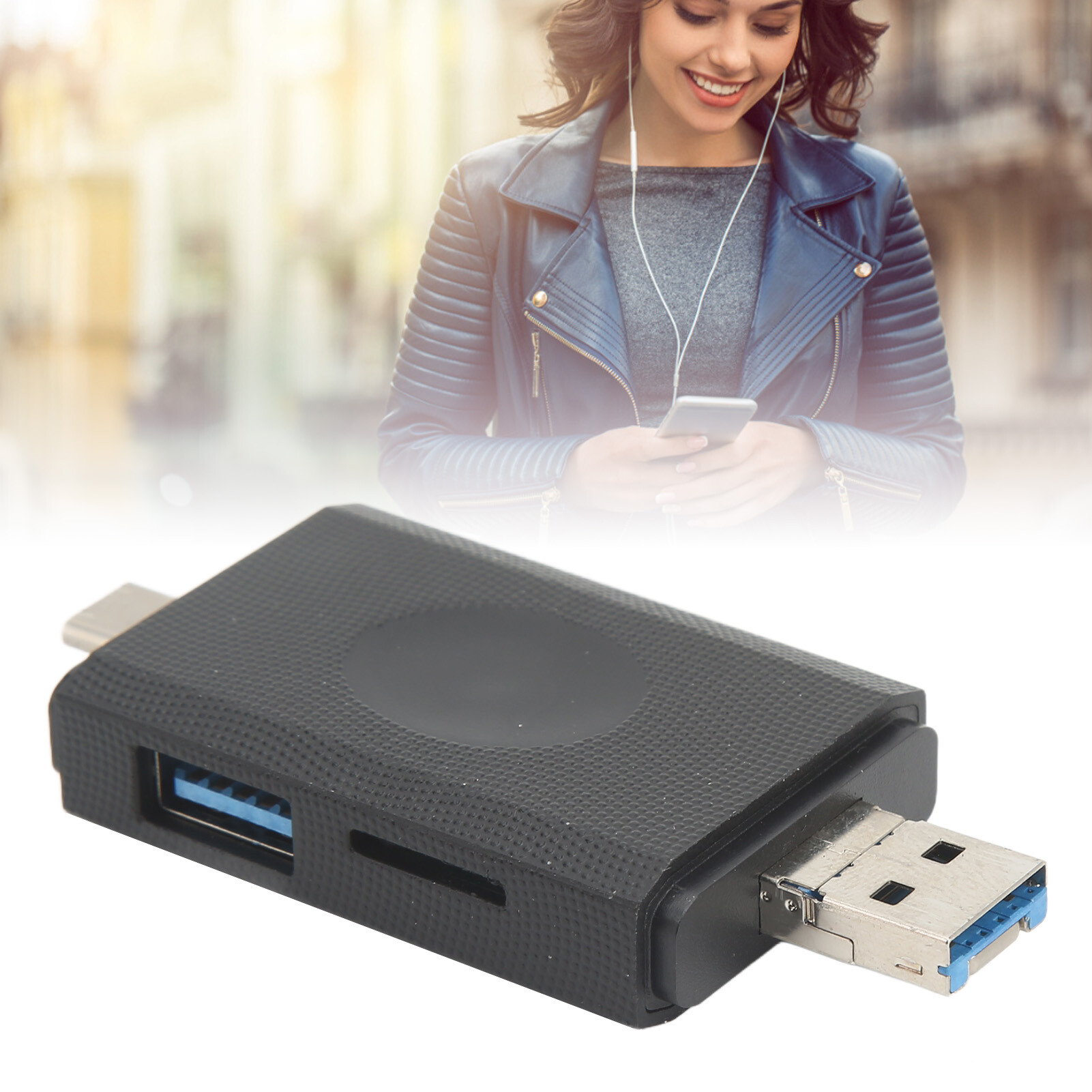 Super Speed Transmission Card Reader USB3.0Portable Reader With Dual ...