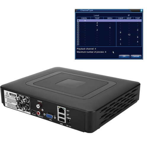 Digital Video Recorder Hybrid Dvr For Security Cameras With Onvif ...
