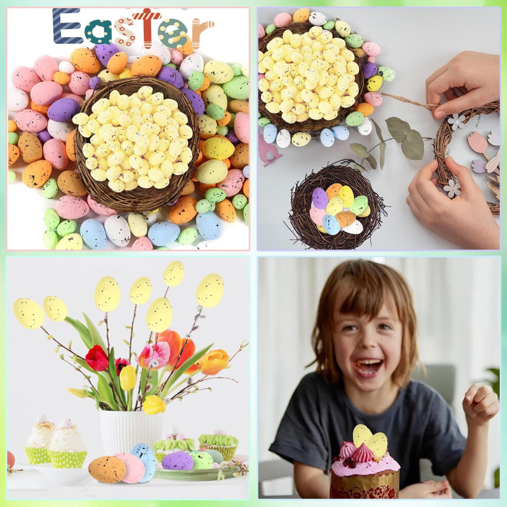 Mini ouă de Paște decorative, 100 buc, ouă pastelate pătate ...