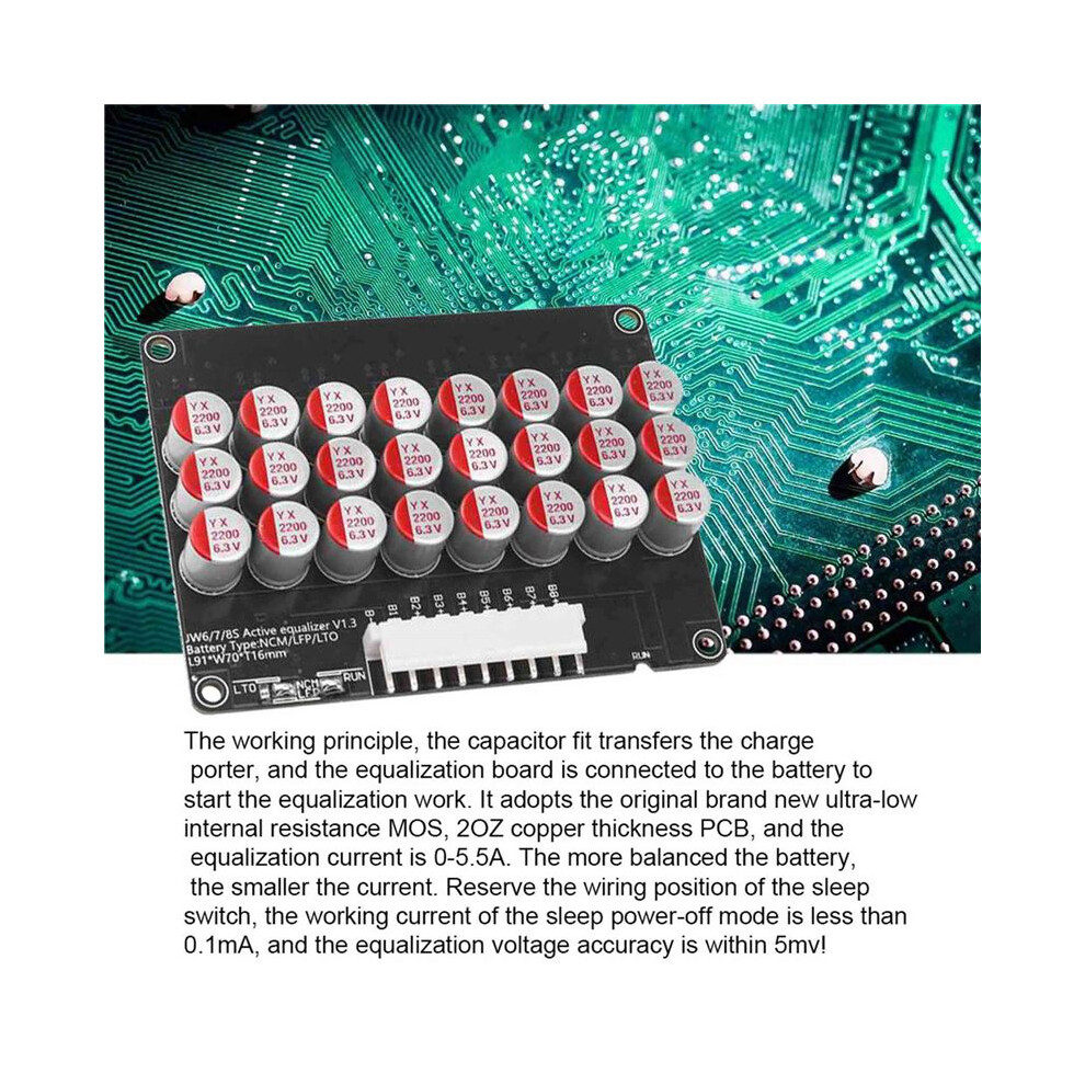 2X Whole Group Balancer 8S 5A Active Lithium Lifepo4 Battery Equalizer ...