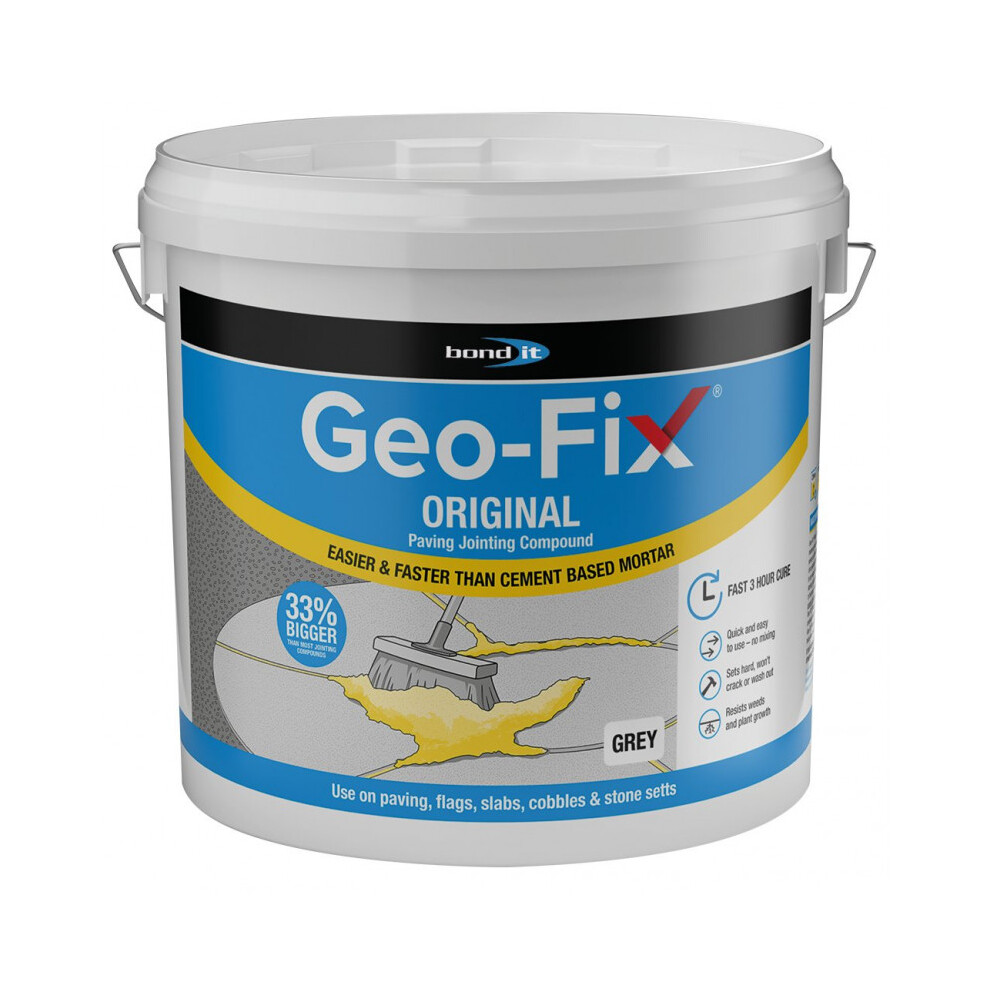 Bond It GEO-FIX 14kg Ready Mixed Paving Patio Jointing Compound Mortar ...